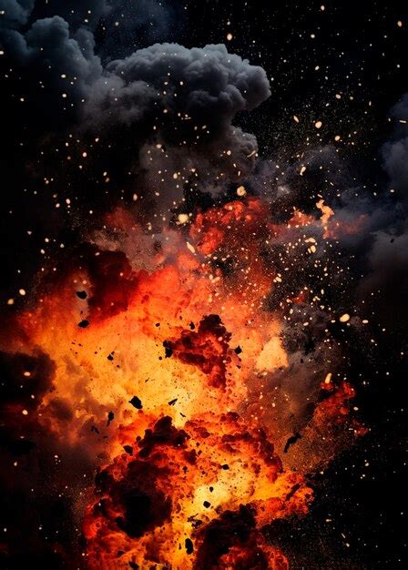 Premium Ai Image Fire And Smoke Explosion