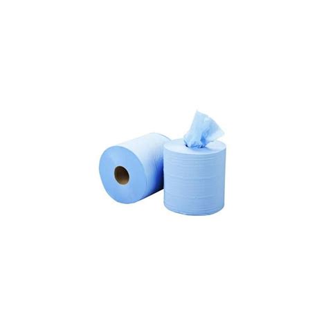 Blue Centrefeed 2ply Flatsheet 180m X 6 Rolls Janitorial Direct