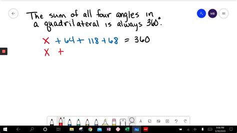 SOLVED Find The Value Of X Then Find The Missing Angle Measures FIGURE CAN T COPY