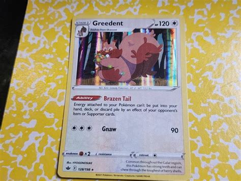 Free Pokemon Greedent Holo Rare 128 198 Trading Card Games Auctions For Free Stuff