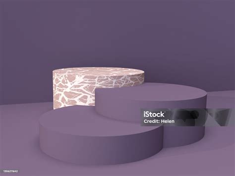 모형 기하학적 핑크 모양 실린더 매트와 대리석 돌 연단 3d 렌더링 0명에 대한 스톡 사진 및 기타 이미지 0명 3차원 형태 Fashion Show Istock