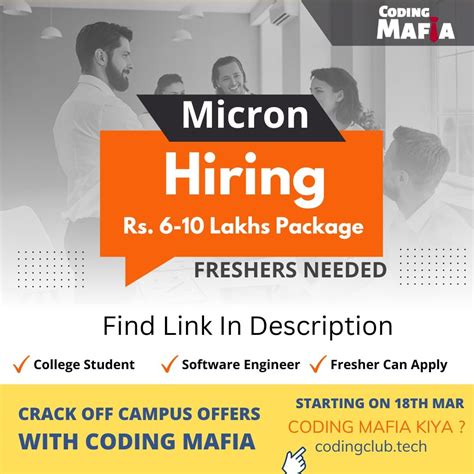 Coding Club On Linkedin 6 10 Lakh Package Micron Hiring Apply Now👇 Di2ic Z You