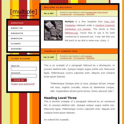 Multiple Pages Responsive Web Templates Free Download Html Css Js Files