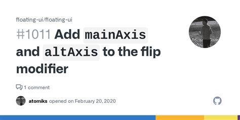 Add `mainaxis` And `altaxis` To The Flip Modifier · Issue 1011 · Floating Uifloating Ui · Github