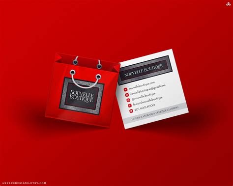 Shopping Bag Boutique Business Cards • Online Store Ecommerce Clothing Store Shoe Store