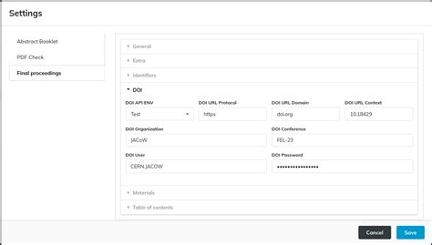 digital object identifiers jacow running an ecris