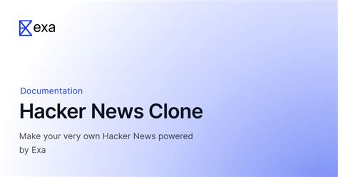 Hacker News Clone Exa