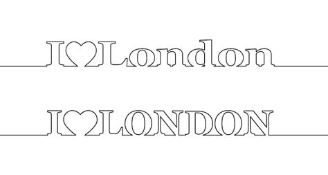 Premium Vector Xai Love London The Outline Of Uppercase And Lowercase
