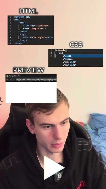 How To Create A Triangle In Html And Css Day 83 Of Becoming A Frontenddeveloper Youtube