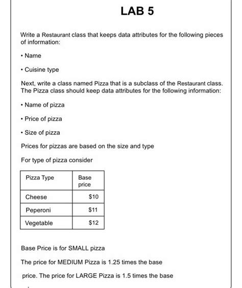 Solved Lab 5 Write A Restaurant Class That Keeps Data