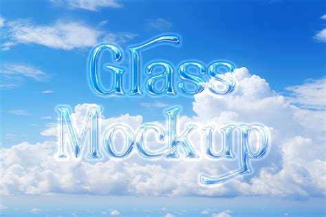 Premium Psd Glass Logo Mockup