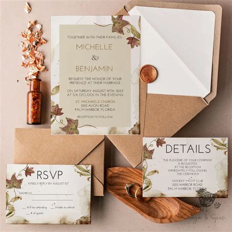Fall Wedding Invitation 60 Photos
