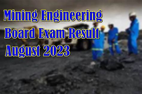 Mining Engineering Board Exam Result August 2023 Philnews