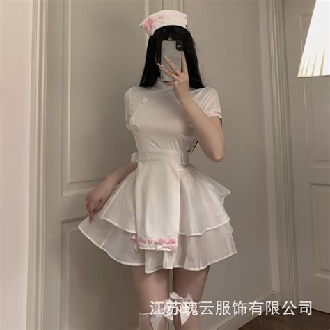 瑰云性感护士装制服cos诱惑角色扮演免脱睡裙趣情套装新款纯欲性 阿里巴巴