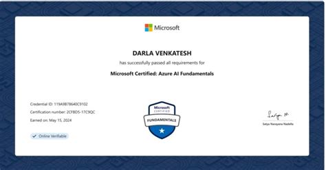 Venkatesh Darla On Linkedin Ai Microsoftcertification