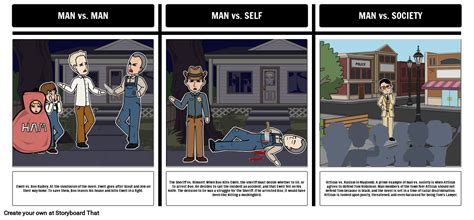 To Kill A Mockingbird Literary Conflict Storyboard