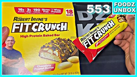 Robert Irvines Fit Crunch Protein Bar Review Foodz Unbox 553 Youtube