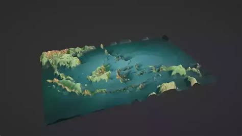 3d Model Southeast Asia Map Topography Vr Ar Low Poly Cgtrader