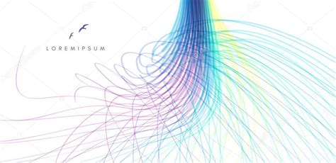 Líneas curvas con efecto de perspectiva Fibra óptica 3d fondo