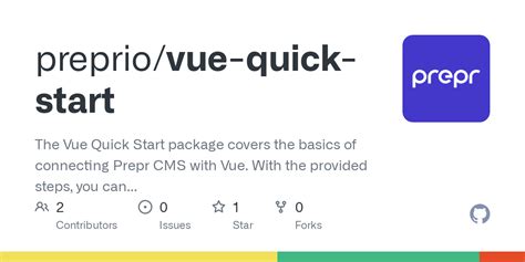 Github Prepriovue Quick Start The Vue Quick Start Package Covers
