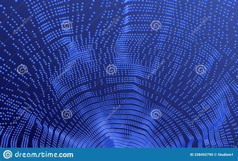 Abstract Background With Dynamic Particles Circular Grid Pattern Stock