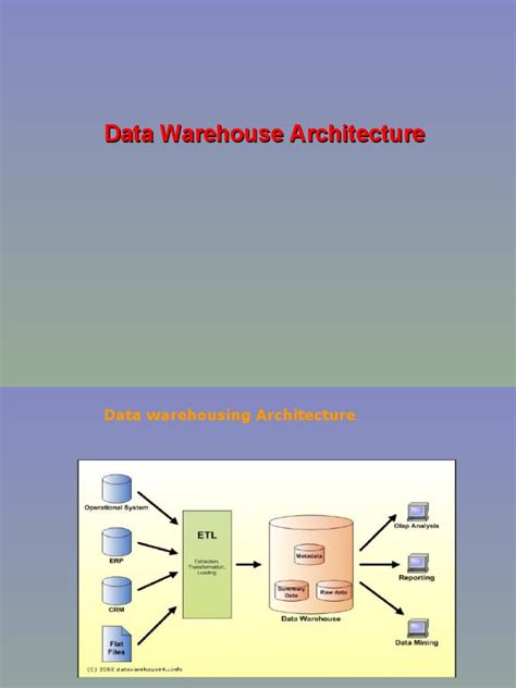 Dwh Architecture And Concepts Pdf Data Warehouse Data Model