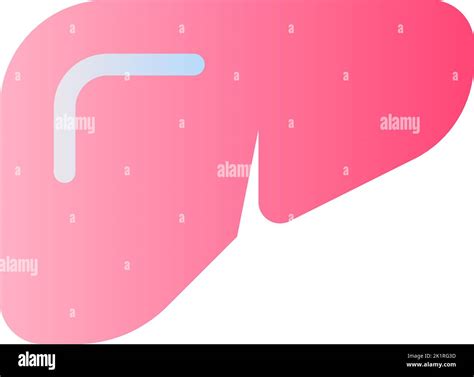 Liver Flat Gradient Two Color Ui Icon Stock Vector Image And Art Alamy