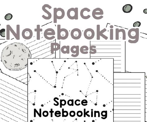 Outer Space Notebooking Pages The Homebabe Scientist