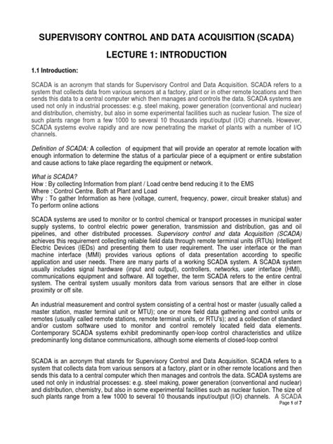 scada pdf scada programmable logic controller