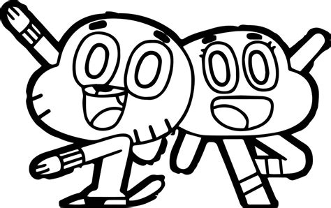 Gumball And Darwin Watterson Coloring Page Download Print Or Color
