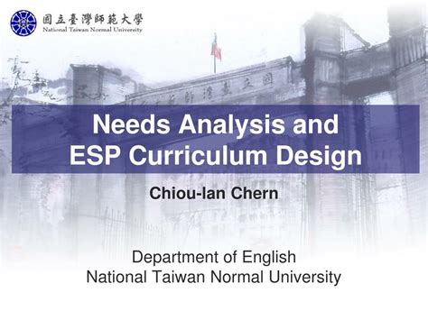 Ppt Needs Analysis And Esp Curriculum Design Powerpoint Presentation