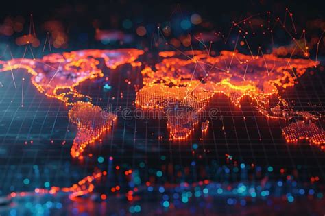 Natural Disaster Data Concept On World Map Radar Seismic Hazard Style