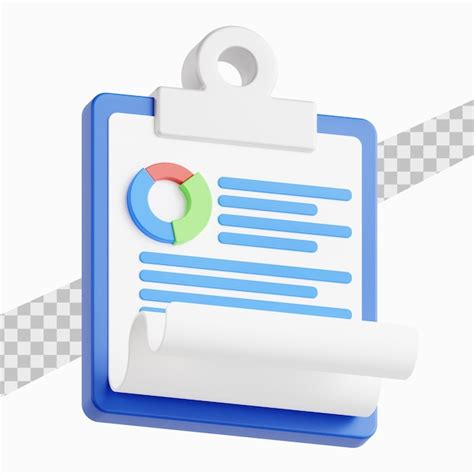 Clipboard Analysis 3d Render Illustration Premium Psd