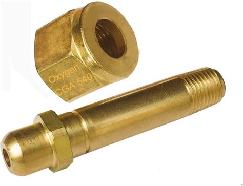 Buy Cga 540 Nut And 3 X 14 Npt Stem Nipple Oxygen Regulator Inlet To