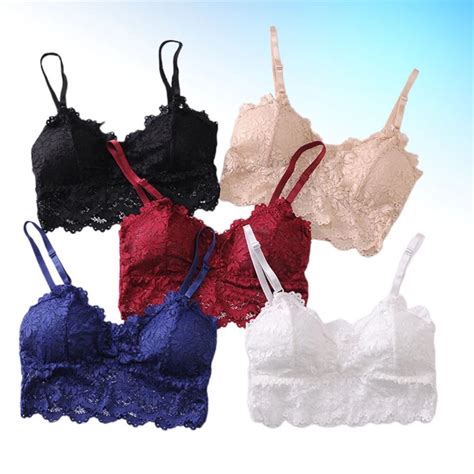 5 Pcs Tube Bralette Lace Strap Bra Women Underwear Camisole Underwear £