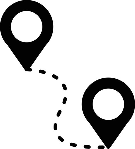 Route Glyph Icon 9815690 Vector Art At Vecteezy