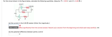Solved For The Circuit Shown In The Figure Below Calculate Chegg