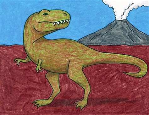 How To Draw Simple T Rex Rewaideas