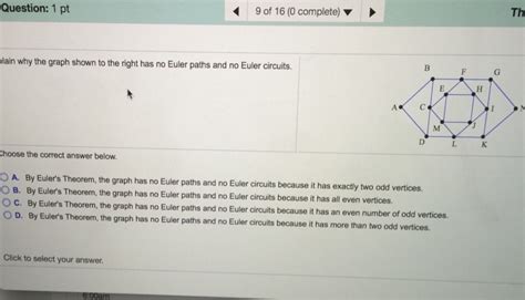 solved explain why the graph shown to the right has no euler