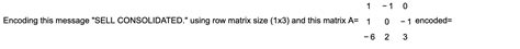Solved 1 1 0 Encoding This Message Sell Consolidated