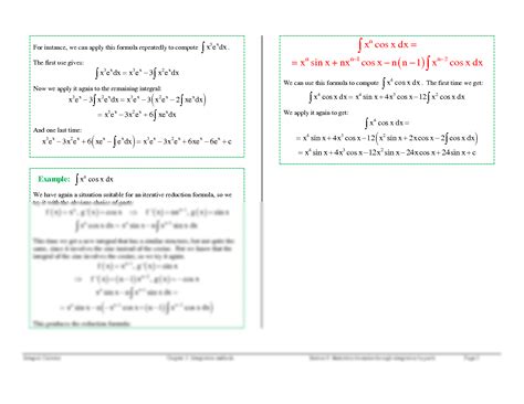 Solution Reduction Formulae Through Integration By Parts Studypool