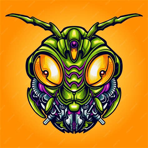 Premium Vector Robo Grasshopper Head