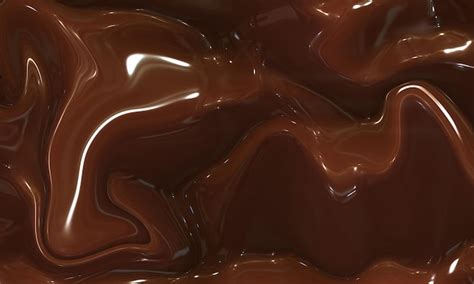 Premium Photo Closeup Texture Of Melted Chocolate Brown Waves