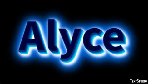 Alyce Text Effect And Logo Design Name