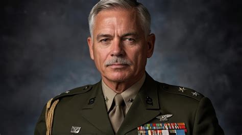 Male Military General Portrait Premium Ai Generated Image