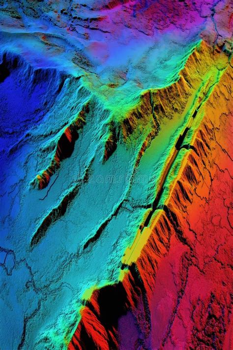 Lidar Gis Aerial Map Highlighting Forested Region With Terrain