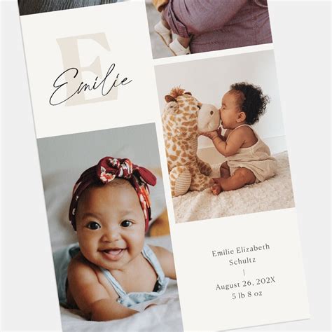 Monogram Birth Announcement Artifact Uprising