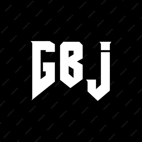 Premium Vector Gbj Letter Logo Design For Technology Company Gbj Logo Design Black And White