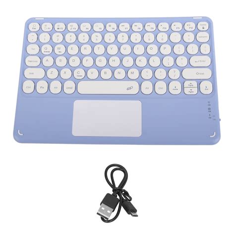 Touch Wireless Keyboard Round Keycaps Ergonomic Design Ultra Thin Smart
