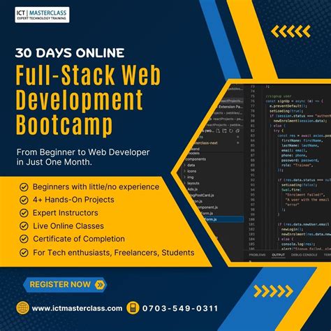 30 Days Full Stack Web Development Bootcamp Online Ict Masterclass
